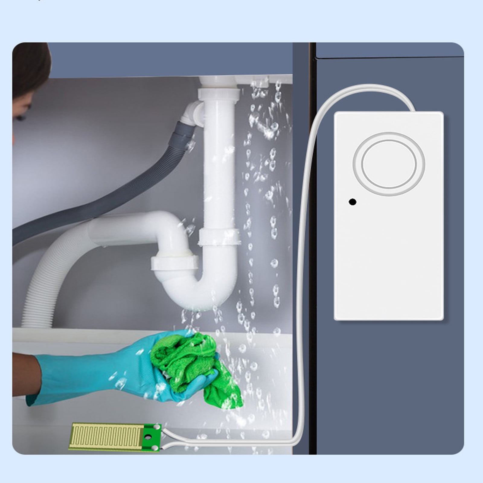 Moqsnm Water Level Alarm Water Immersion Detector Household Water Tank ...