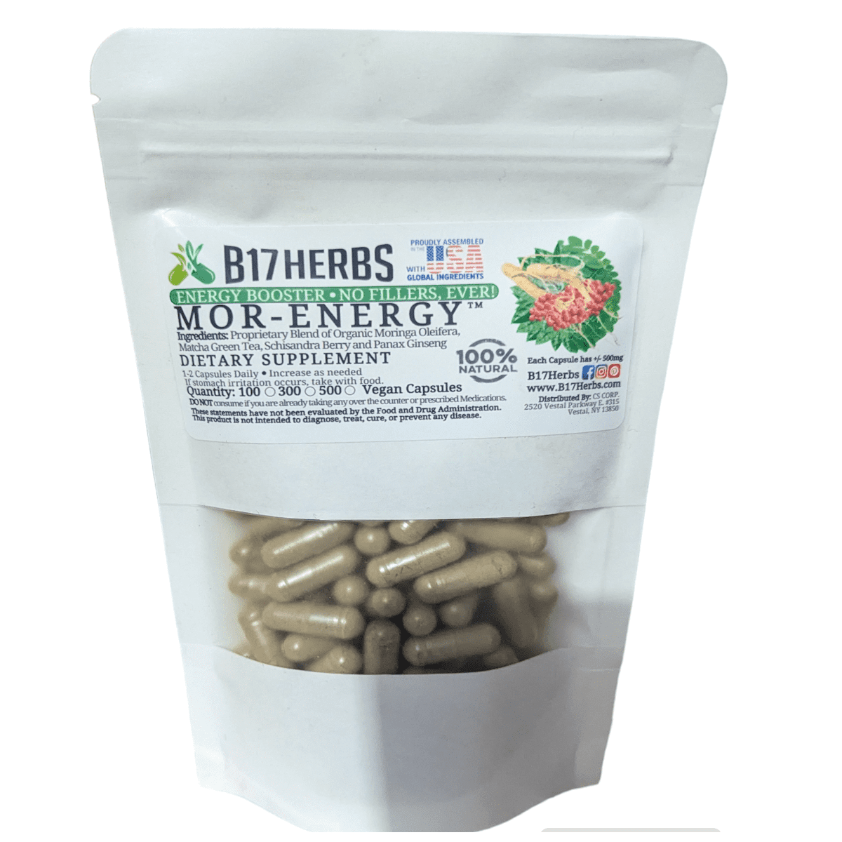 Mor-Energy | Moringa | Matcha Green Tea | Panax Ginseng | Schisandra ...