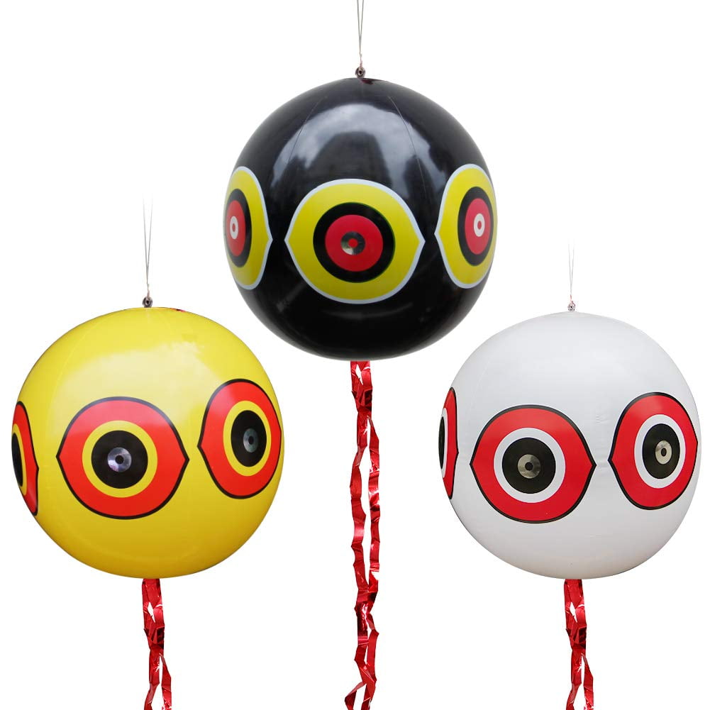 MorTime 3PCS Balloon Bird Repellent, 24" Terror Eye to Scare Birds in ...