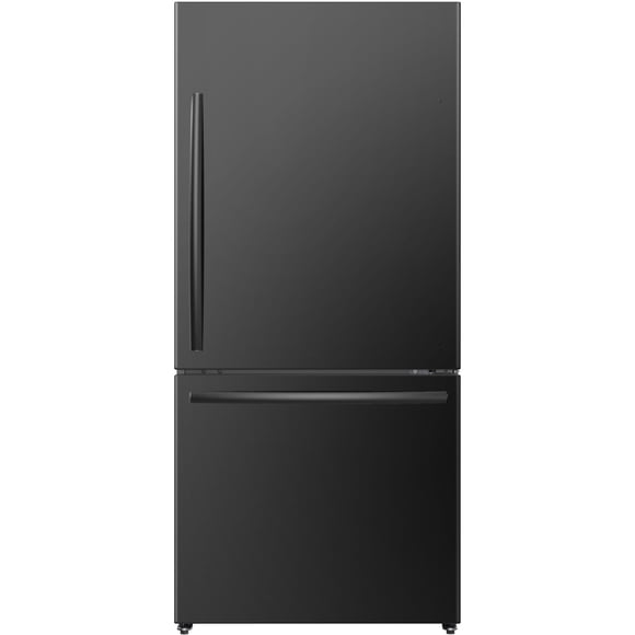 Black Freezer Bottom Refrigerator