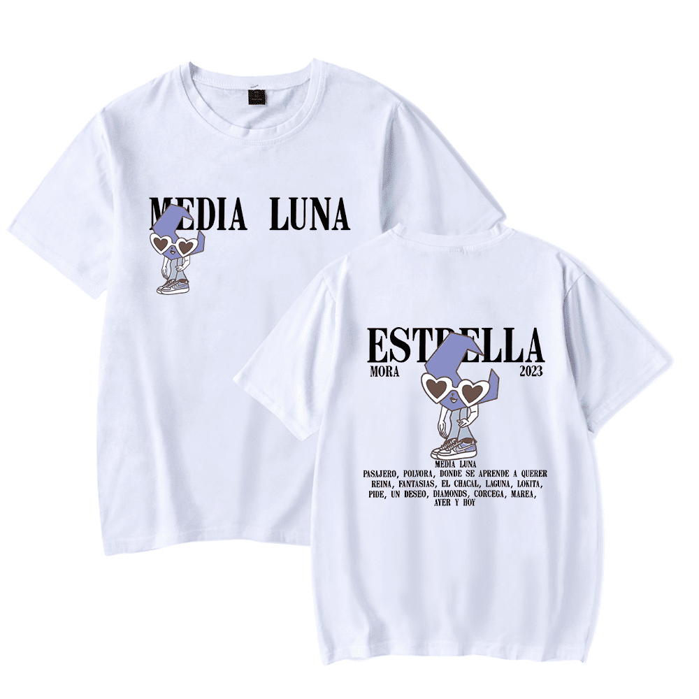 Mora Album Estrella Merch T-Shirt for Menand Women Short Sleeve Casual ...