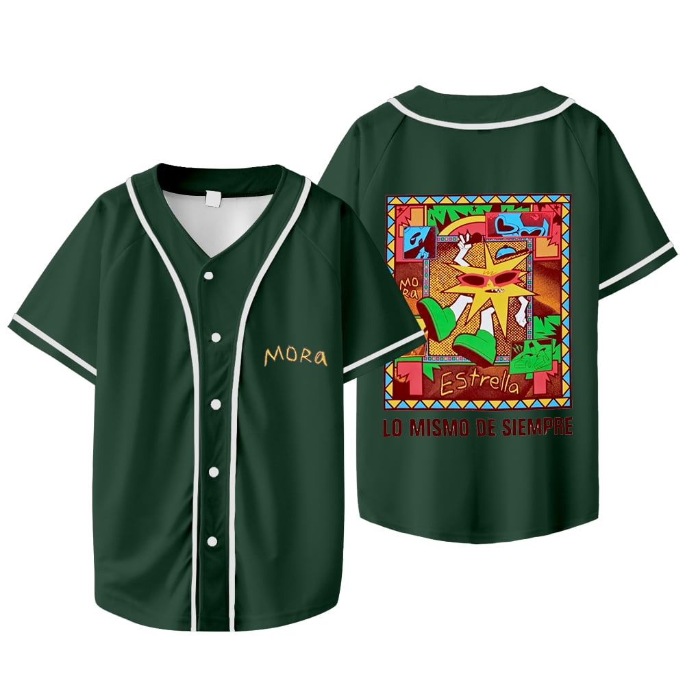 Mora Baseball Shirt Lo Mismo De Siempre Album Men Short Sleeve Baseball ...
