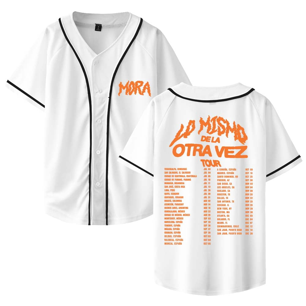 Mora Lo Mismo De La Otra Vez Tour 2025 Merch Baseball Jersey Shirt V ...