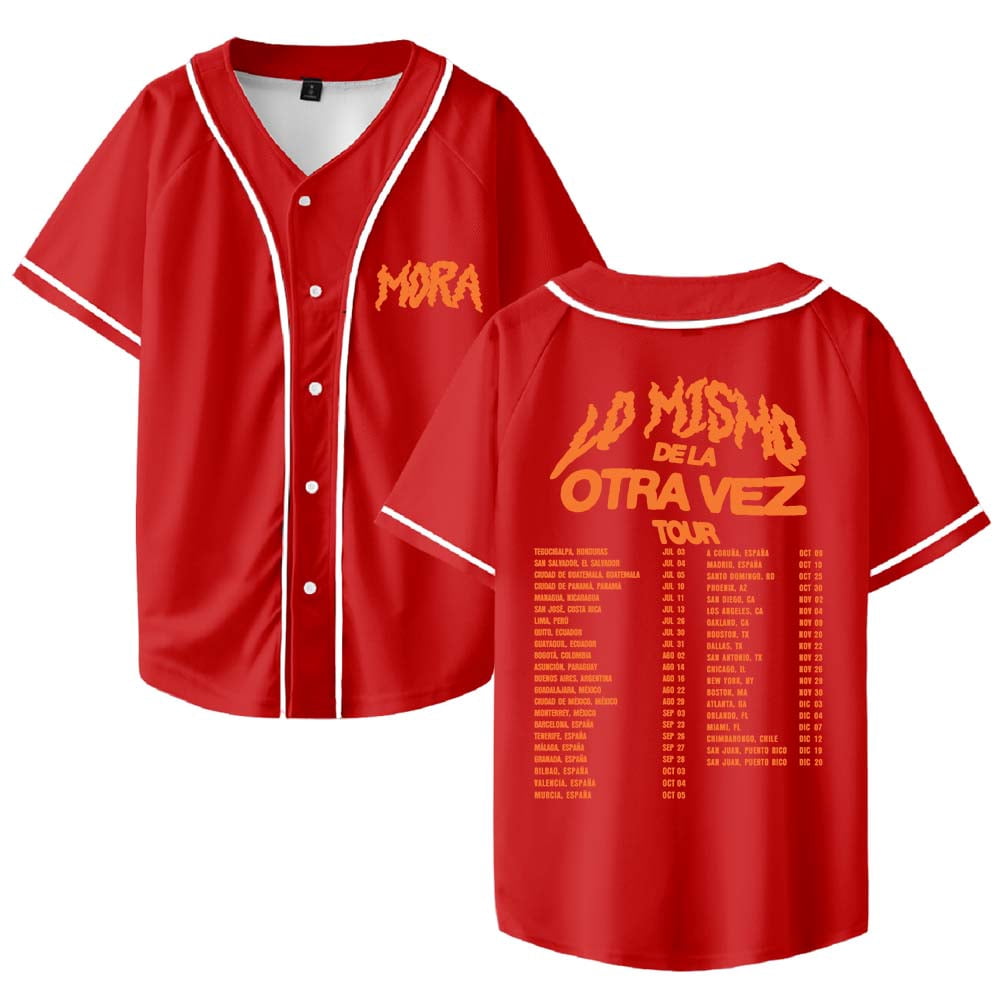 Mora Lo Mismo De La Otra Vez Tour 2025 Merch Baseball Jersey Shirt V ...