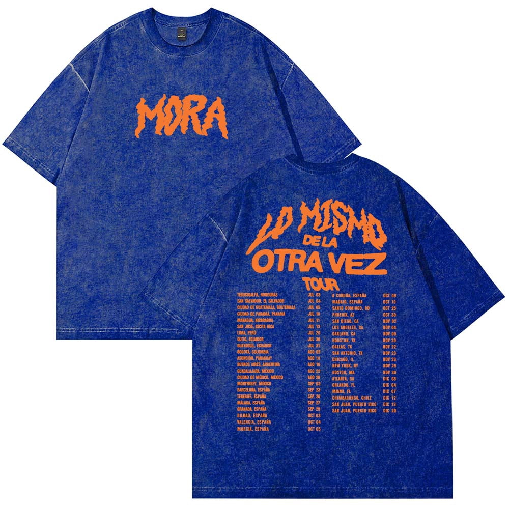 Mora Lo Mismo De La Otra Vez Tour 2025 Merch T-Shirt Cotton Wash Tee ...