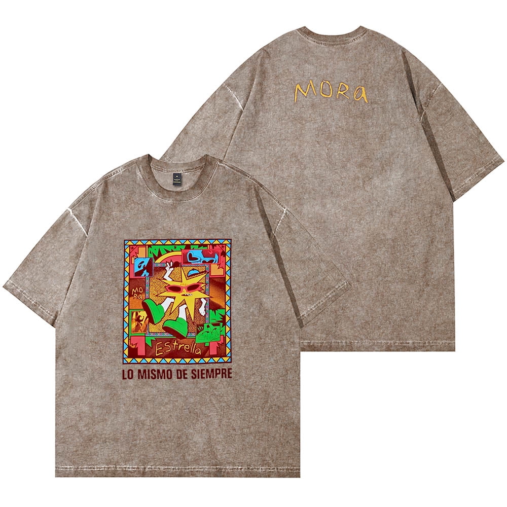 Mora Lo Mismo De Siempre Wash T-Shirts Women Men Cotton Crewneck Short Sleeve Tee - Walmart.com
