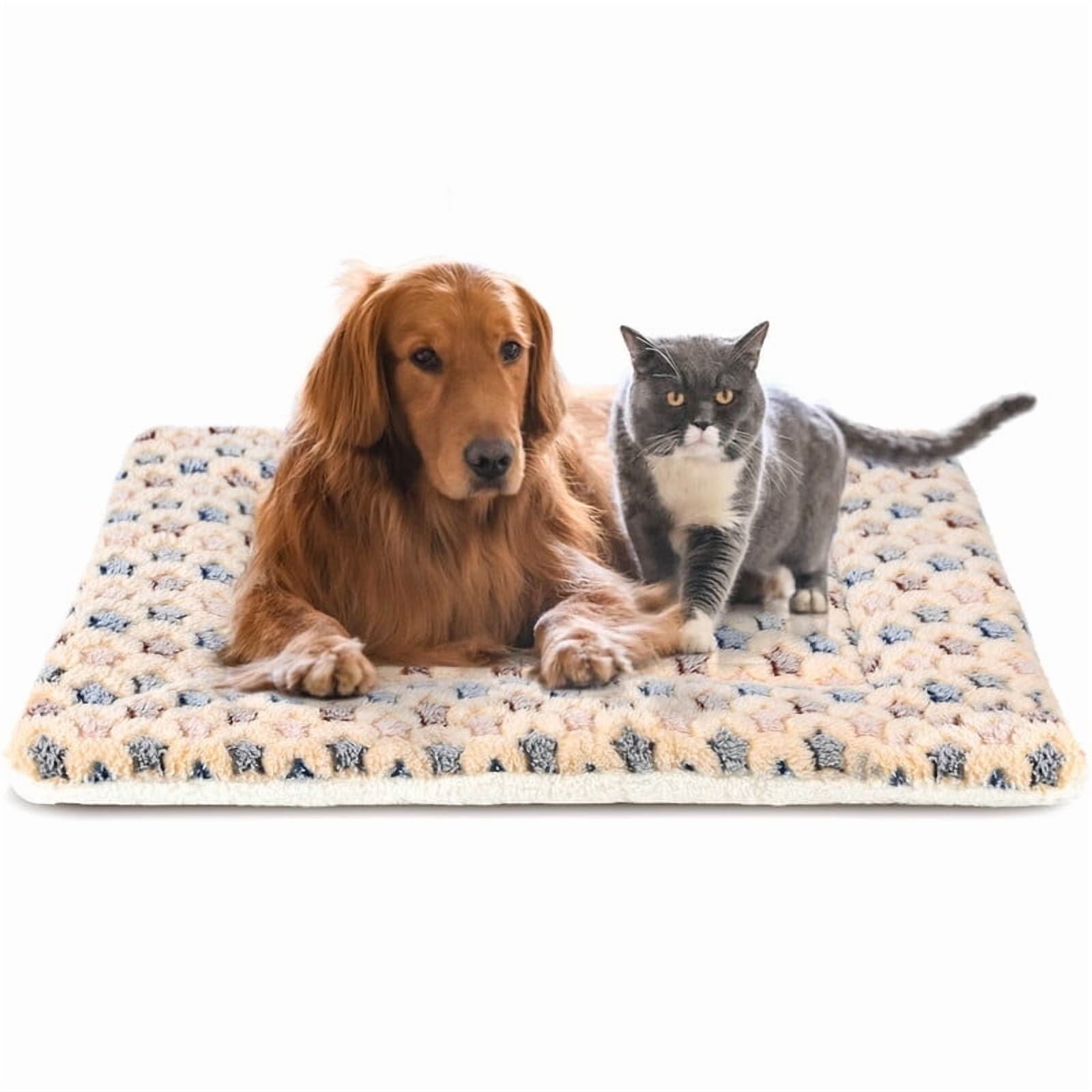 Dog Crate Mats with Cute Star Pattern Washable Pet Bed for Large Dogs ...