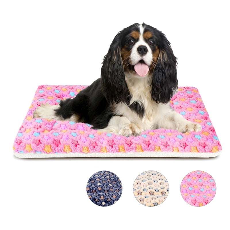 Mora Pets Dog Crate Mats with Cute Star Pattern Washable Pet Bed for ...