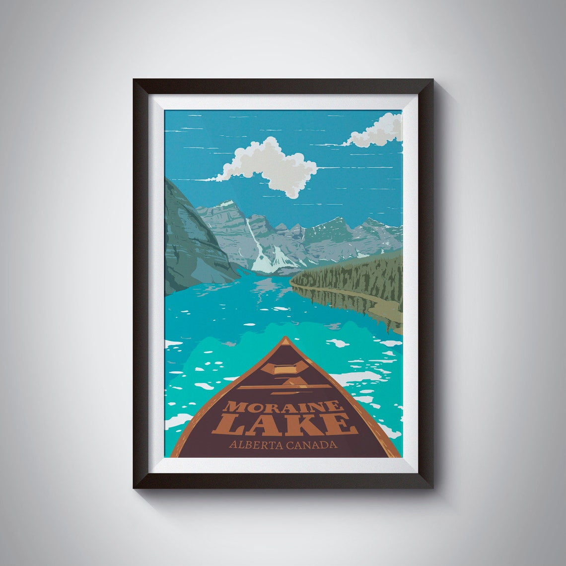 Moraine Lake Canada Poster, Banff National Park Print, Rocky Mountains, Alberta, Canadian ...