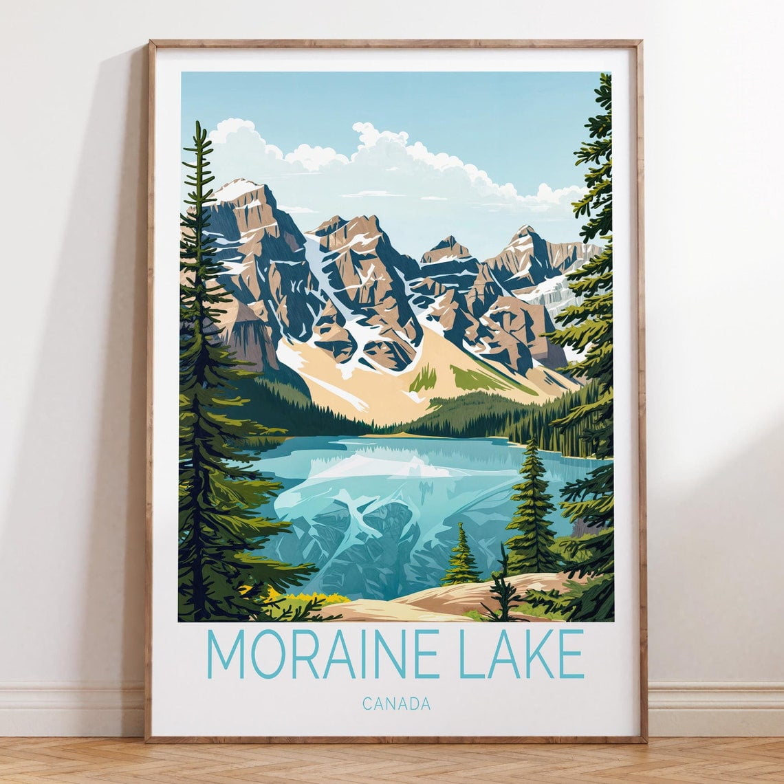 Moraine Lake Canada Poster, Moraine Lake Canada Travel Print, Moraine Lake Travel Wall Art ...