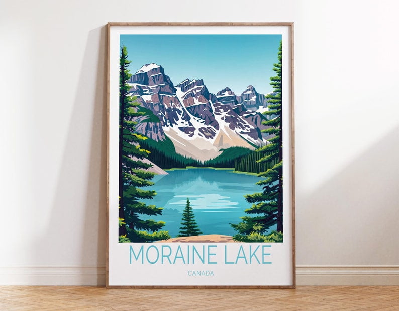 Moraine Lake Canada Poster – Wall Art Print, Moraine Lake Travel, Housewarming Gift - Walmart.com