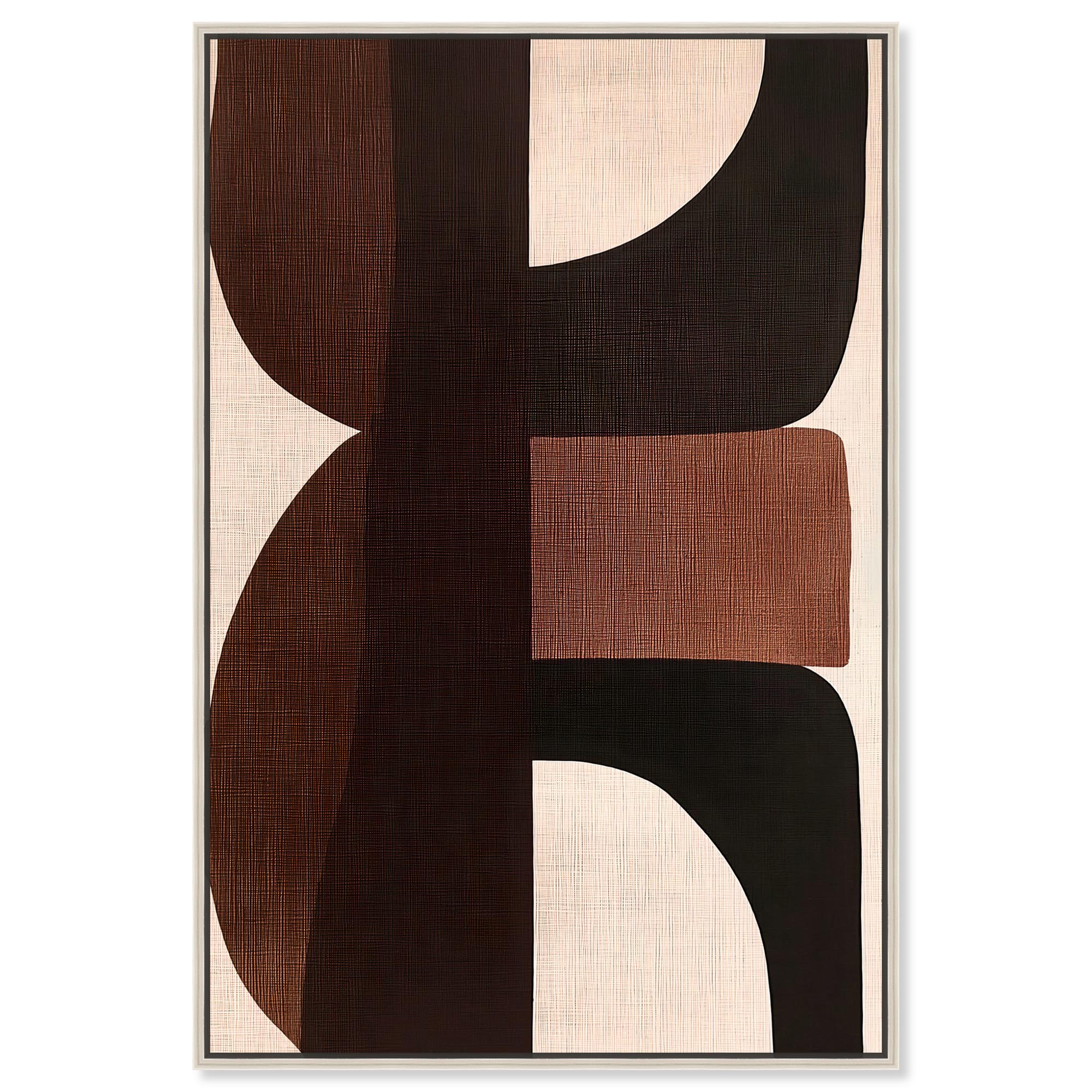 Moralis Echo I Canvas Midcentury Boho Art by Art Remedy, Silver Frame ...