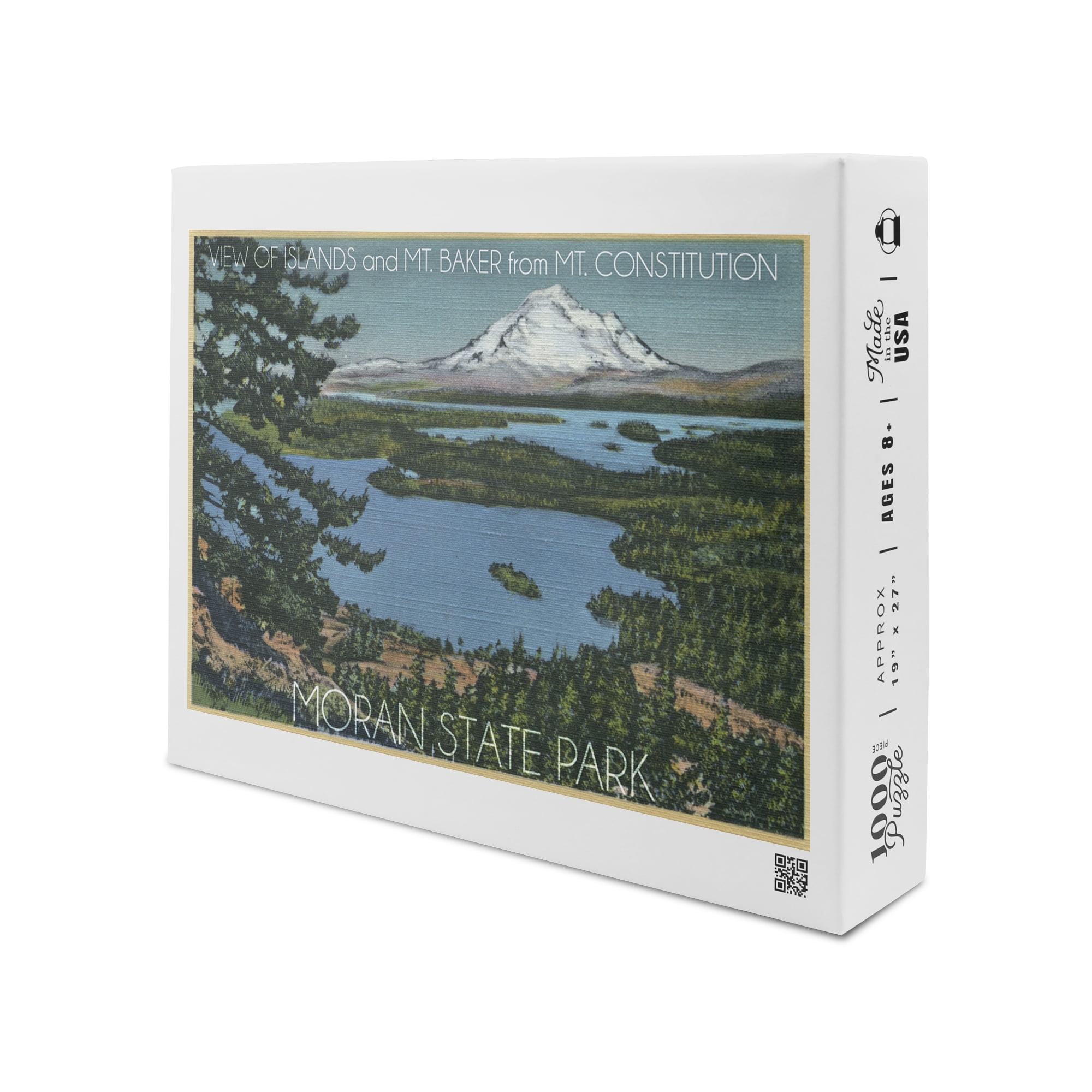 Moran State Park, San Juan Islands, Washington, Islands and Mt. Baker from Mt. Constitution ...