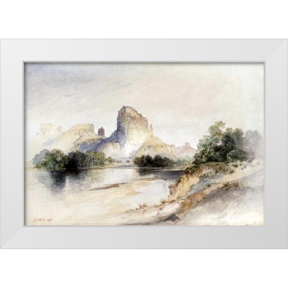 Moran, Thomas 14x11 White Modern Wood Framed Museum Art Print Titled ...