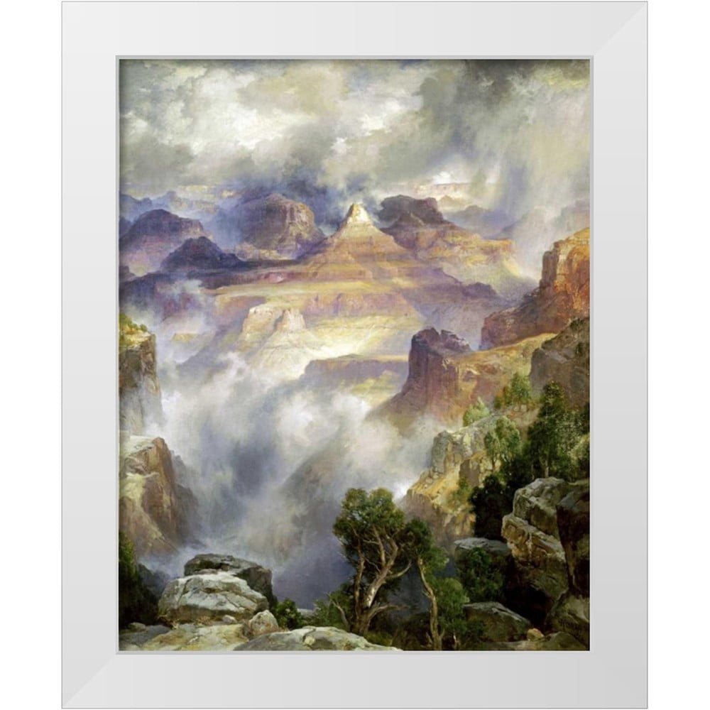 Moran, Thomas 26x32 White Modern Wood Framed Museum Art Print Titled ...