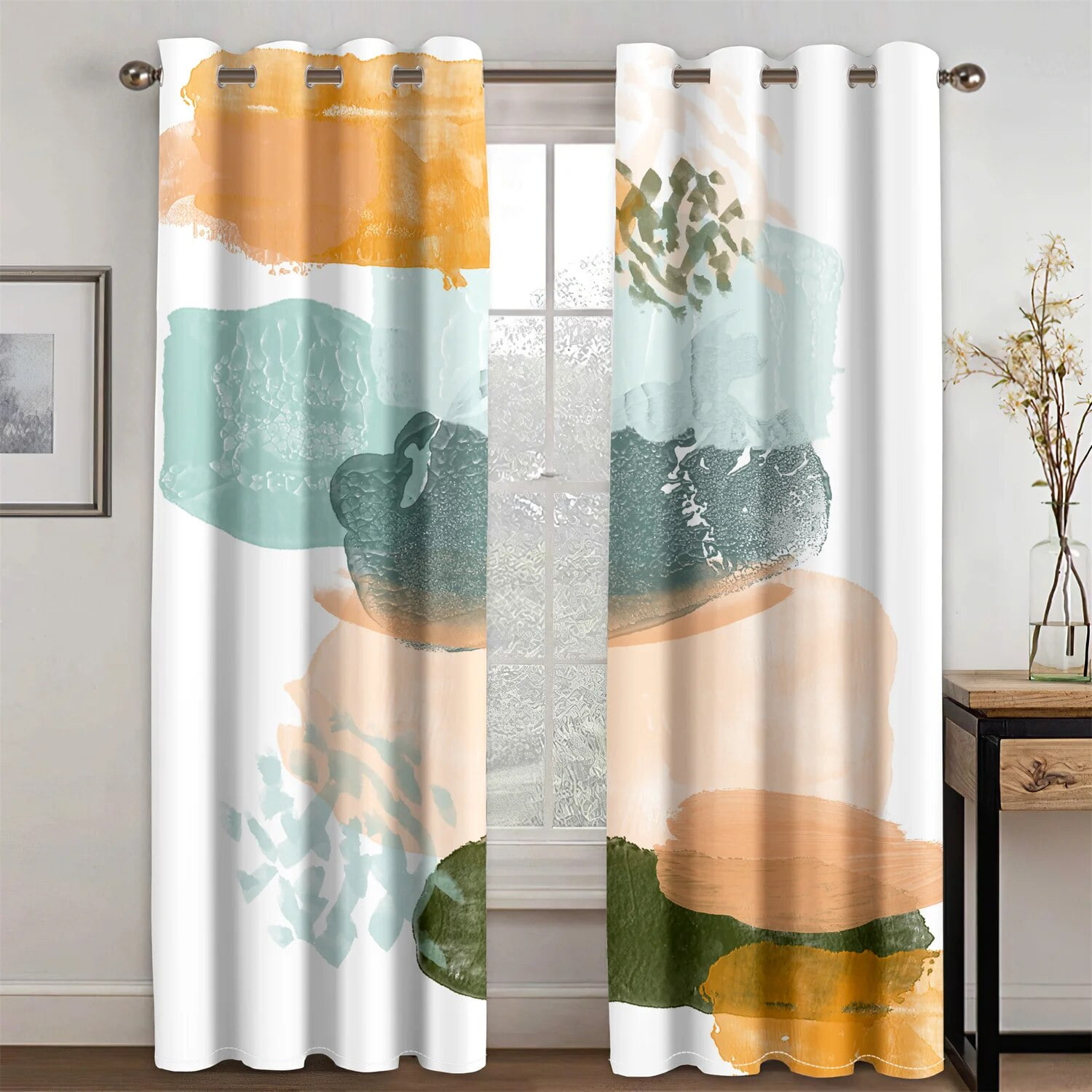 Morand Abstract Geometric art Modern Boho Aesthetic Eleganc Drape ...