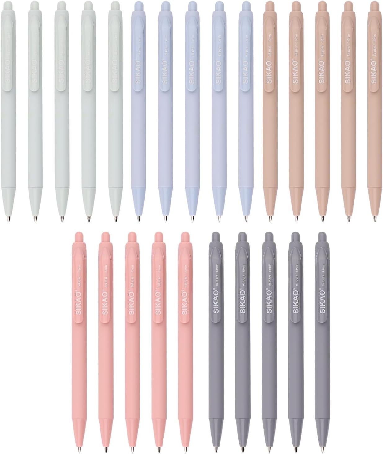 Morandi Ballpoint Pens 60 Pack Fine Point Smooth Writing No Smudge 0 ...