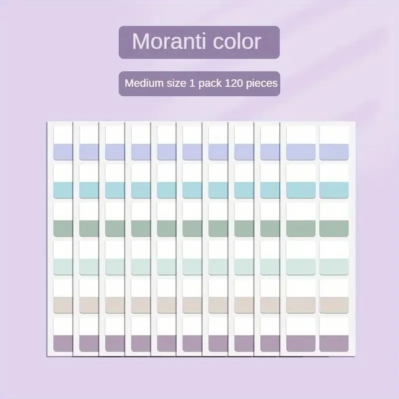 Morandi Colors Index Stickers, Light Color Index Notes, Transparent ...