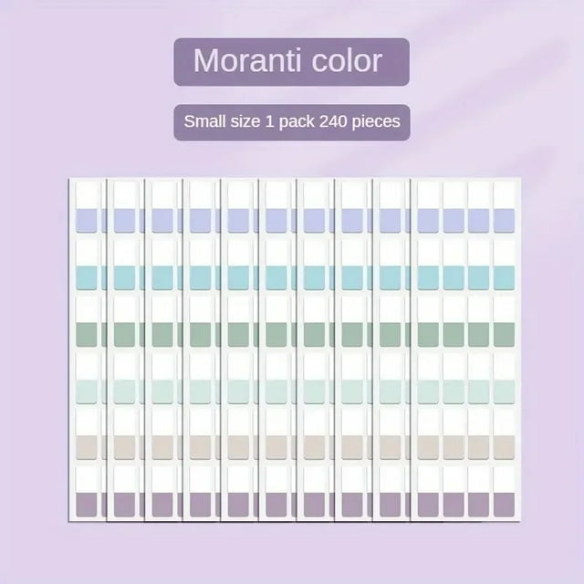 Morandi Colors Index Stickers, Light Color Index Notes, Transparent ...