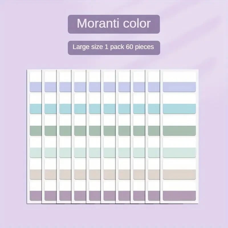 Morandi Colors Index Stickers, Light Color Index Notes, Transparent ...
