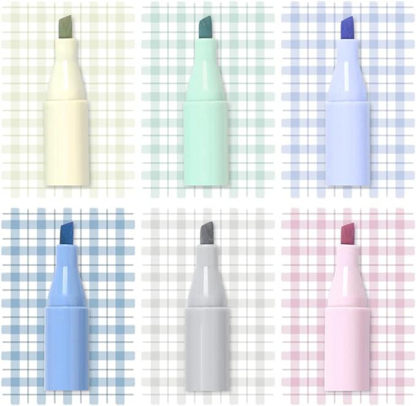 Morandi Transparent 6 Colors Markers Pen Set for Classroom Office ...