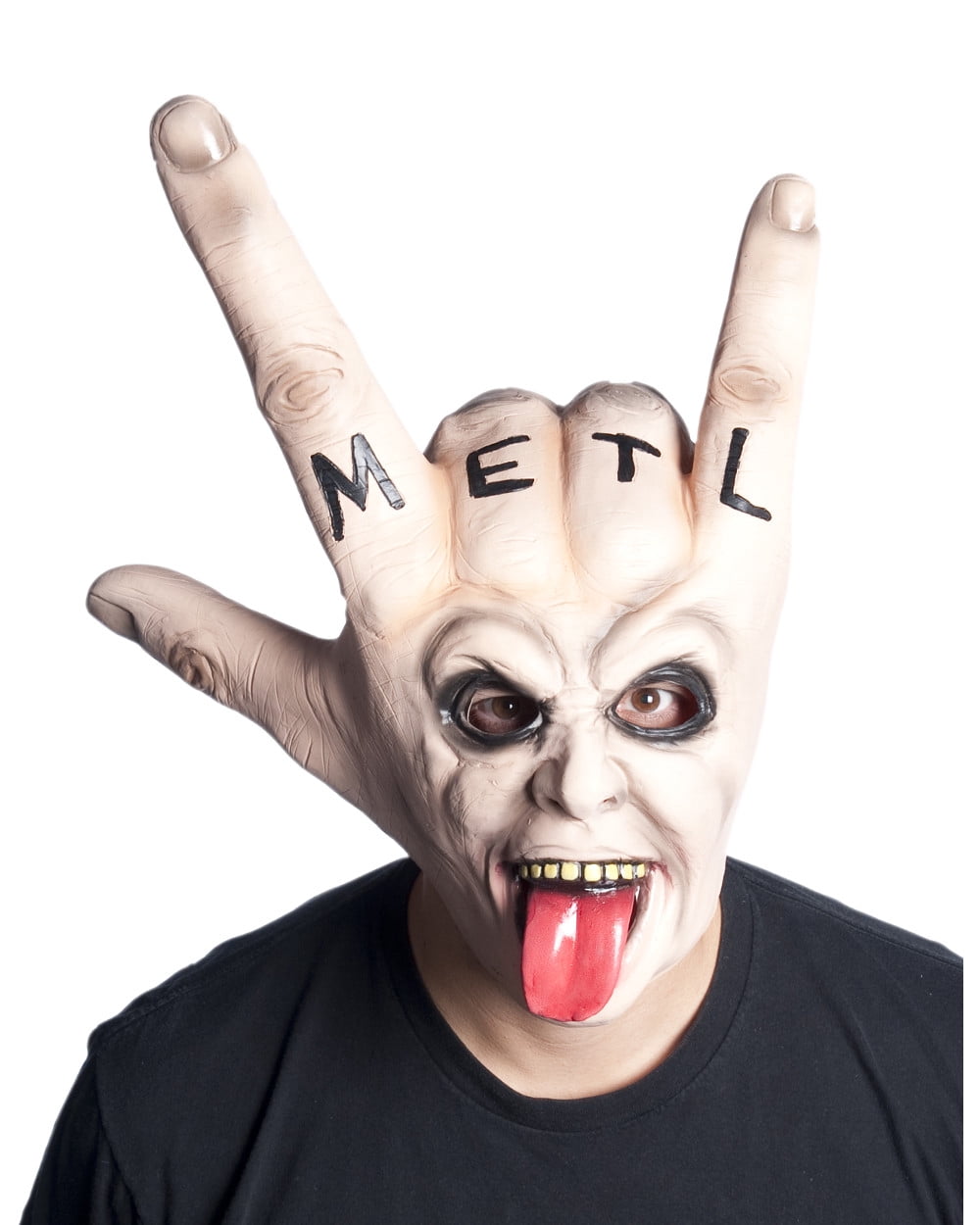 Adults Heavy Metal Rock Star Headbanger Overhead Latex Rock On Mask ...