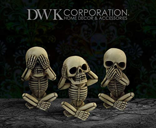 Morbid Morals See Hear Speak No Evil Mini Skeleton Figurines | Macabre ...