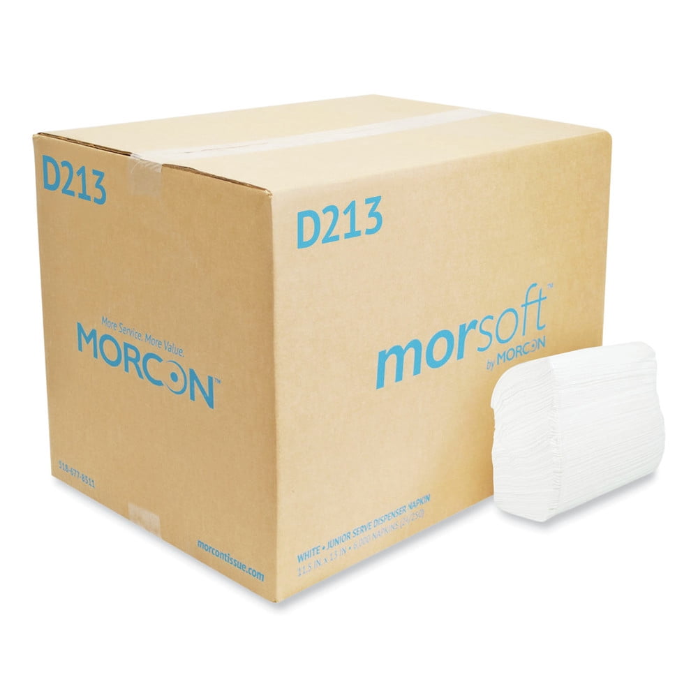 Morcon Paper D213 Morsoft 1-Ply 11.5 in. x 13 in. Dispenser Napkins ...