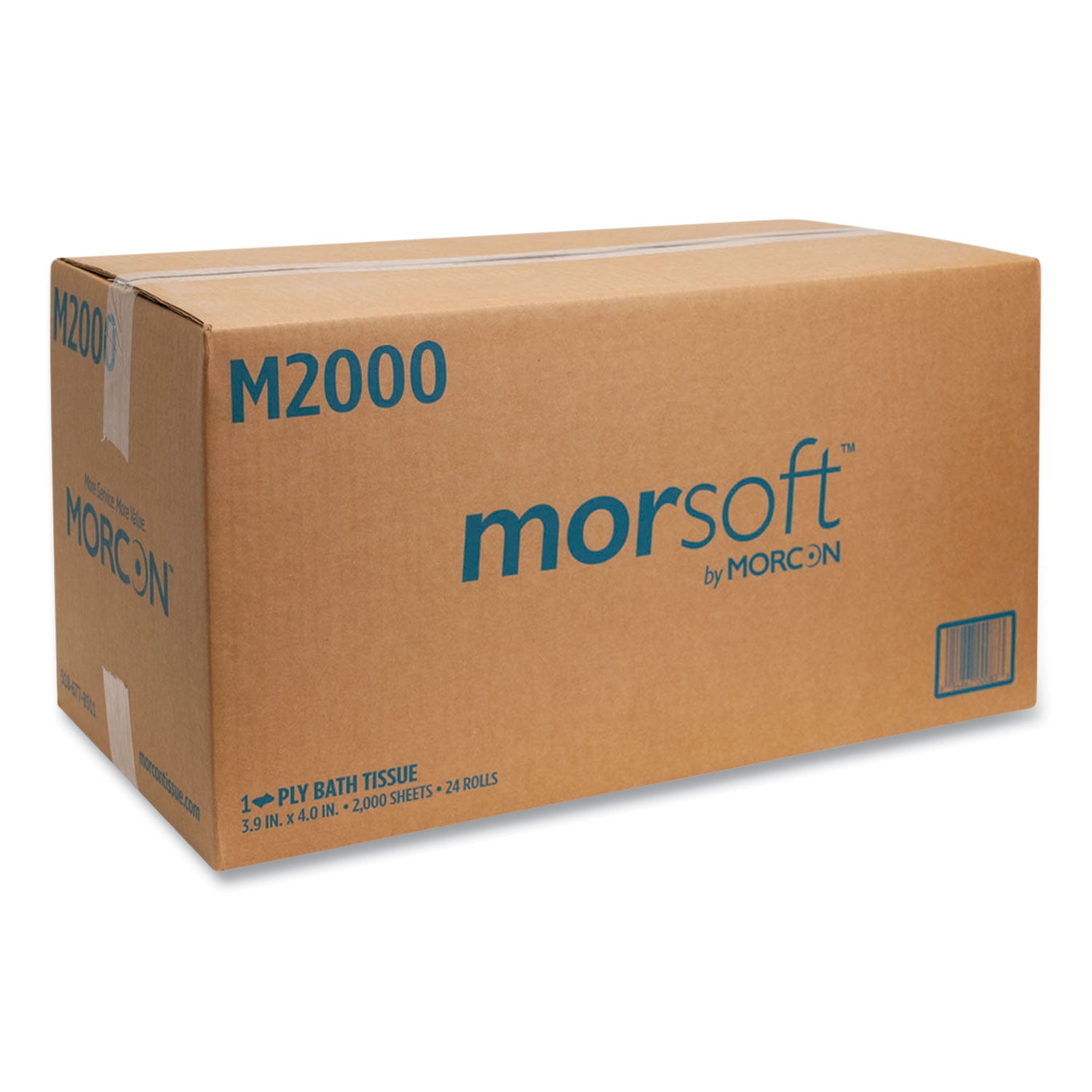 Morcon Tissue Small Core Bath Tissue, Septic Safe, 1-Ply, White, 2,000 ...