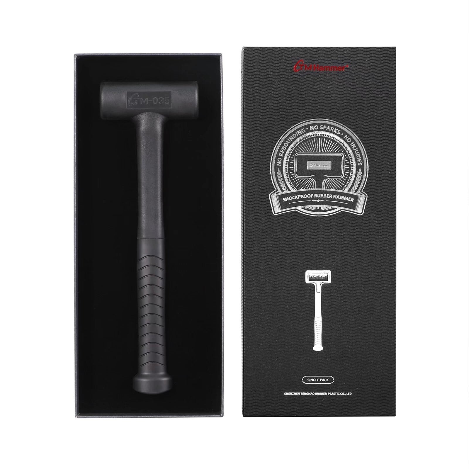 Morden Fort 1lbs Rubber Dead Blow Hammer, Professional Mallet Tool ...