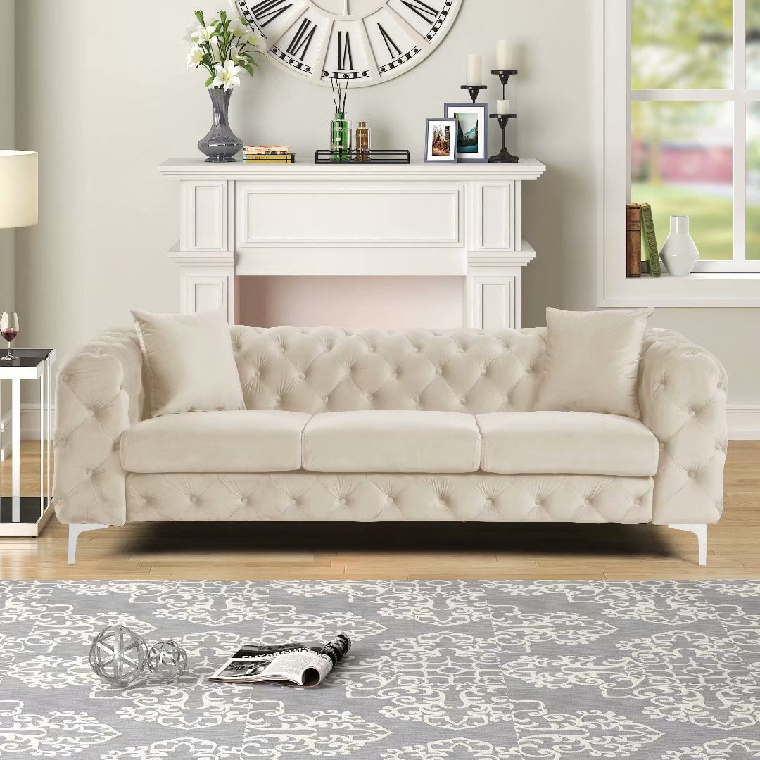 Morden Fort Modern Contemporary Sofa Couch with Deep Button Tufting ...