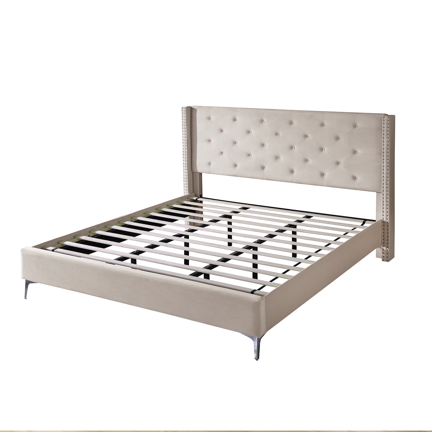Morden Fort California King Size Wood Platform Bed Frame with ...