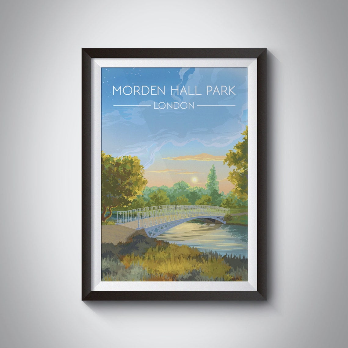 Morden Hall Park Poster, London Travel Print, National Trust, Morden ...