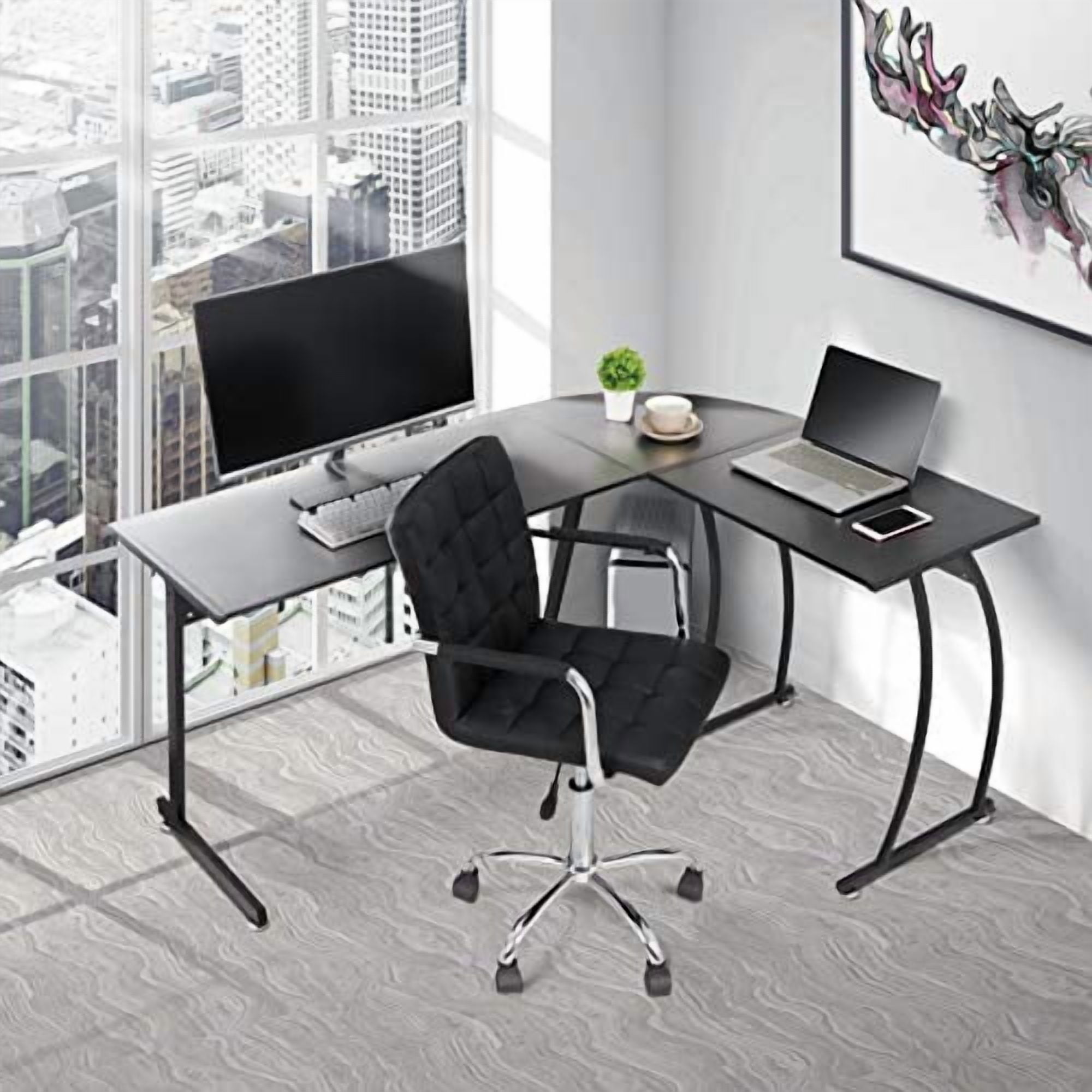 Morden L-Shape Corner Computer Game Desk, Simple Drafting Drawing Table ...