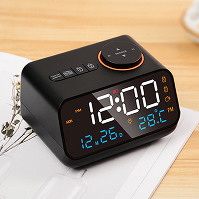 Mordern FM Radio LED Alarm Clock for Bedside Wake Up. Digital Table ...