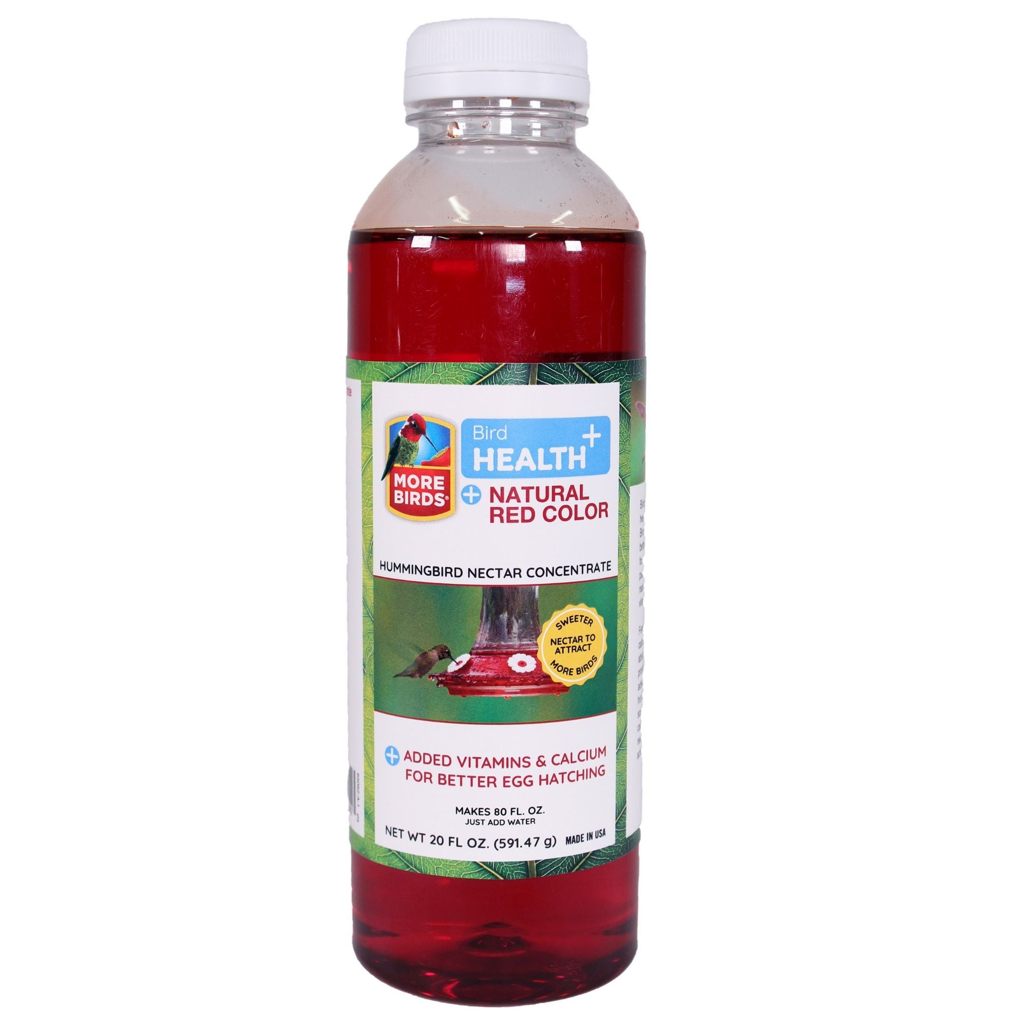 More Birds Bird Health+ Hummingbird Nectar Concentrate, 20-Ounce, Red ...