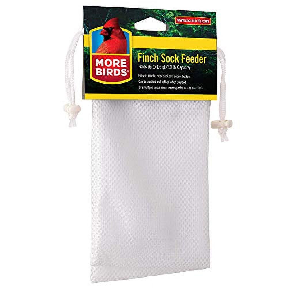 More Birds Finch Sock Bird Feeder, Nyjer or Thistle Seed, 2 lb Seed ...