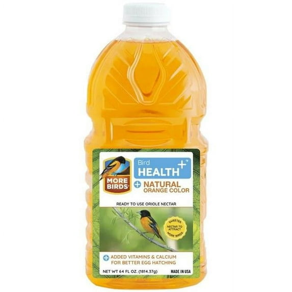 More Birds HS00704 64 oz Health Plus Ready To Use Oriole Nectar ...