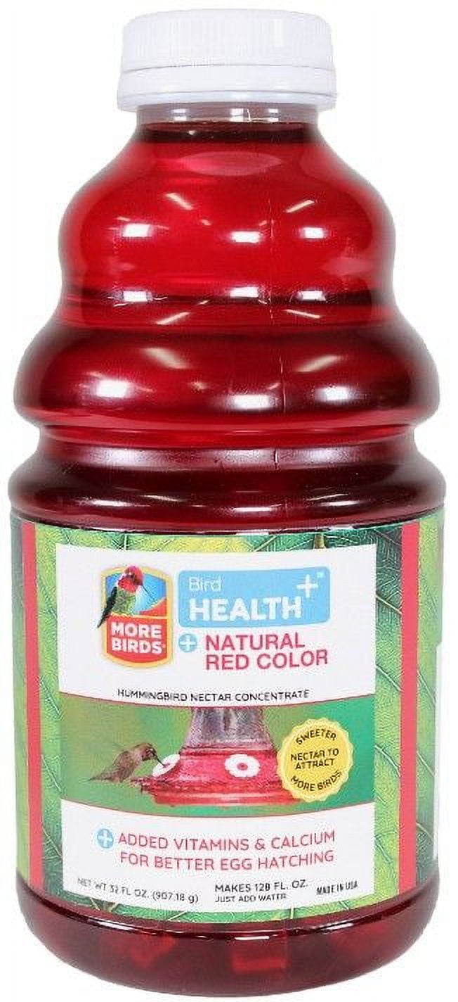 More Birds Health Plus Natural Red Hummingbird Nectar Concentrate 32 oz ...