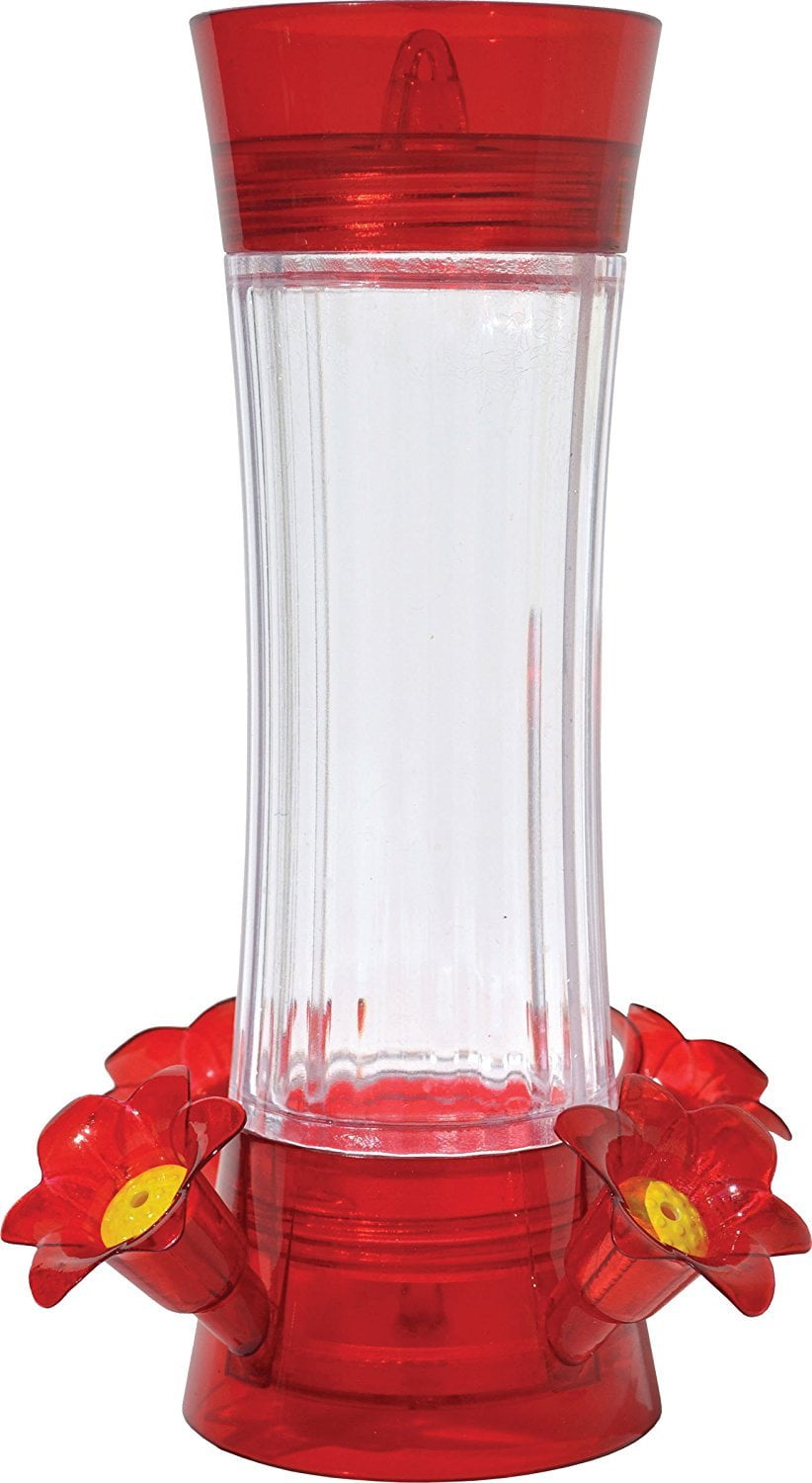 More Birds Hummingbird Feeder with 7 Feeding Stations, Topaz Glass ...
