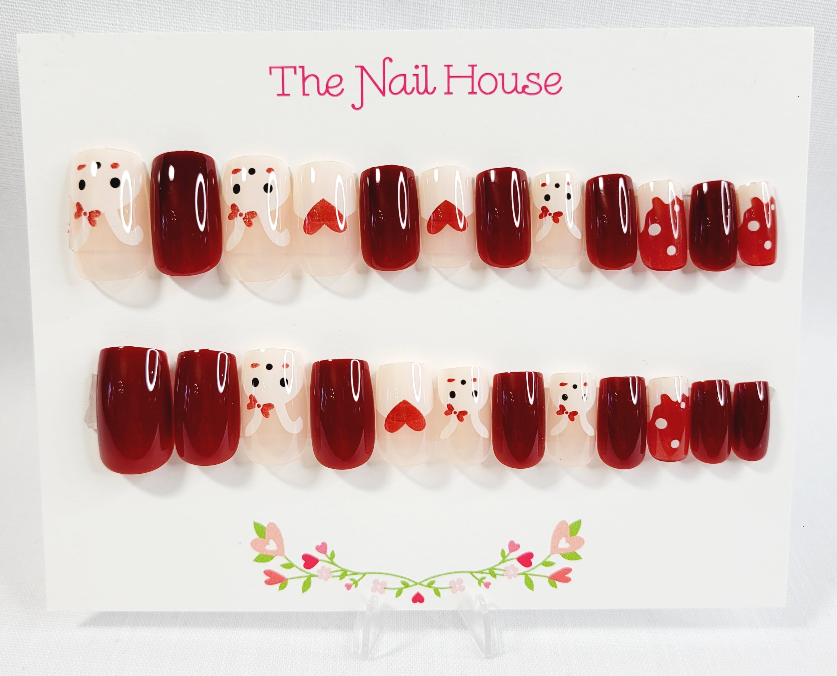 More Bunny Love Square Press-On Nails By The Nail House NH - 24 Pieces ...