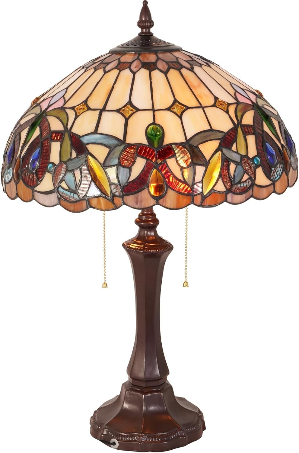 More Change 16" Tiffany Lamp Stained Glass Lamp Bedroom Table lamp ...
