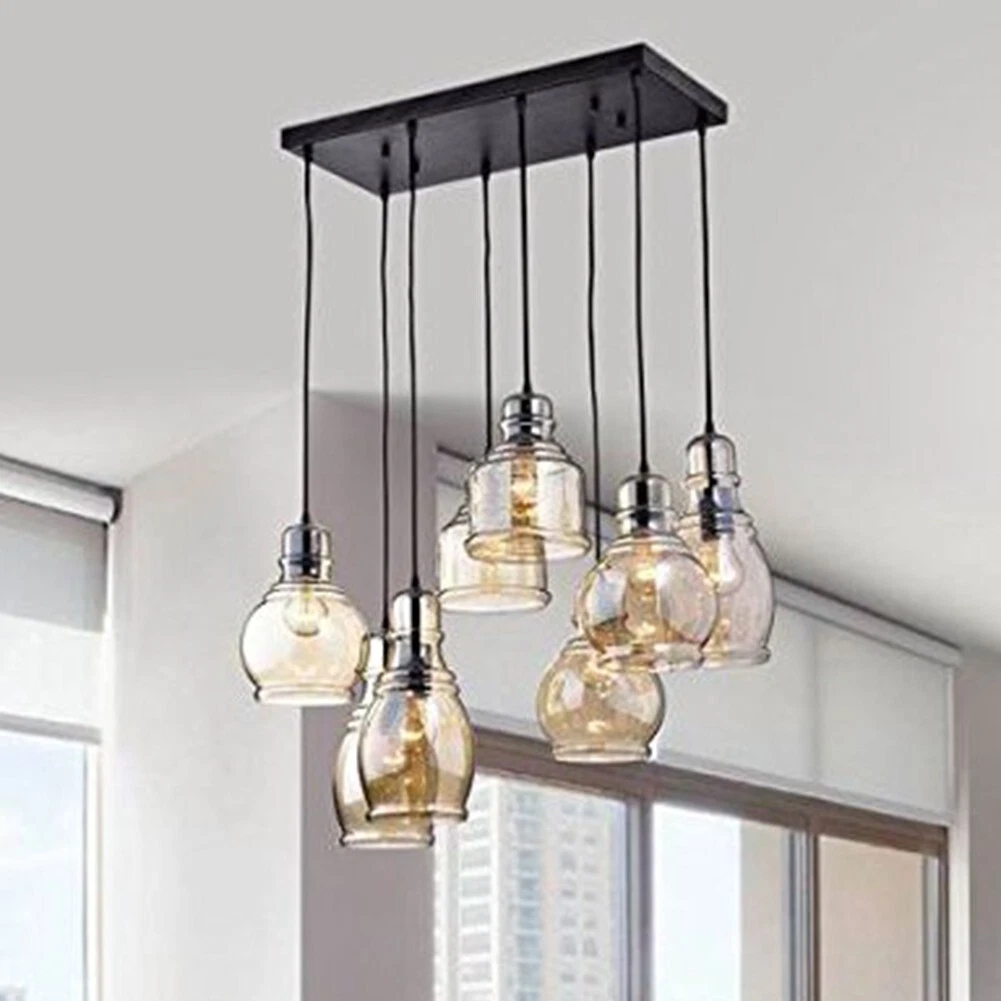 More Change Antique Black Island Cognac Glass Cluster Chandelier ...