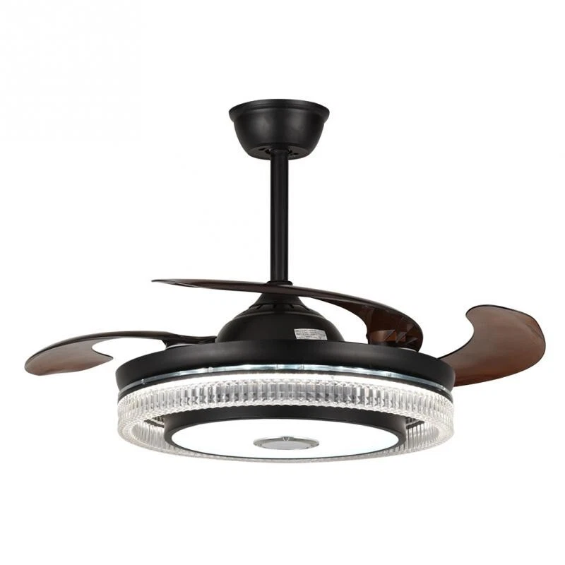 More Change Modern 42"Bluetooth Ceiling Fan LED 7-Color Crystal ...
