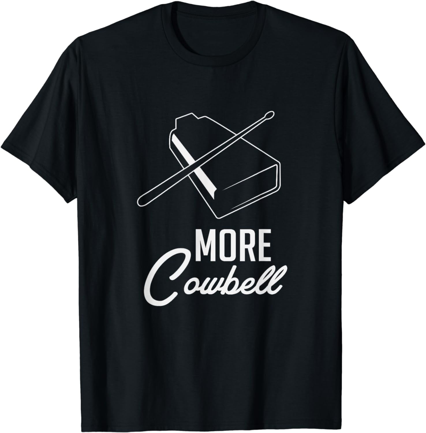 More Cowbell Funny Percussion Instrument Band T-Shirt - Walmart.com