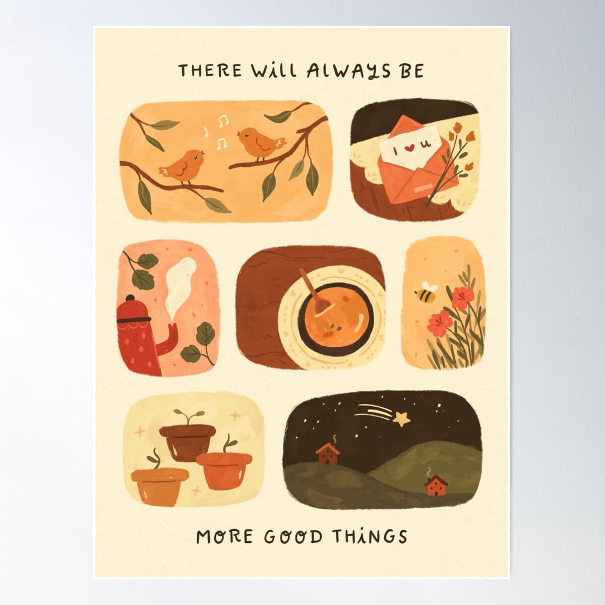 More Good Things Poster Wall Art, Modern Wall Decor For Living Room ...