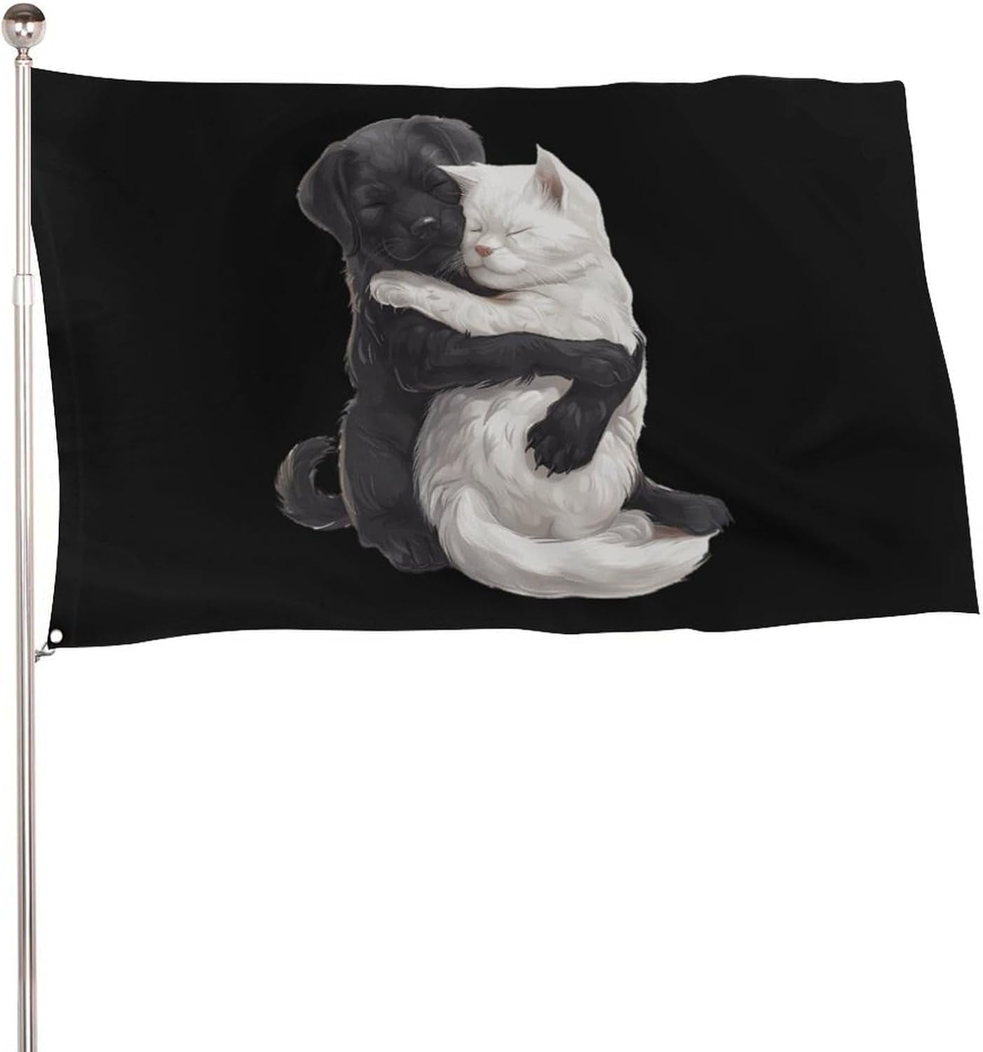 More Hugs Less Fights Printed Flag with 2 Brass Grommets Banner Funny ...