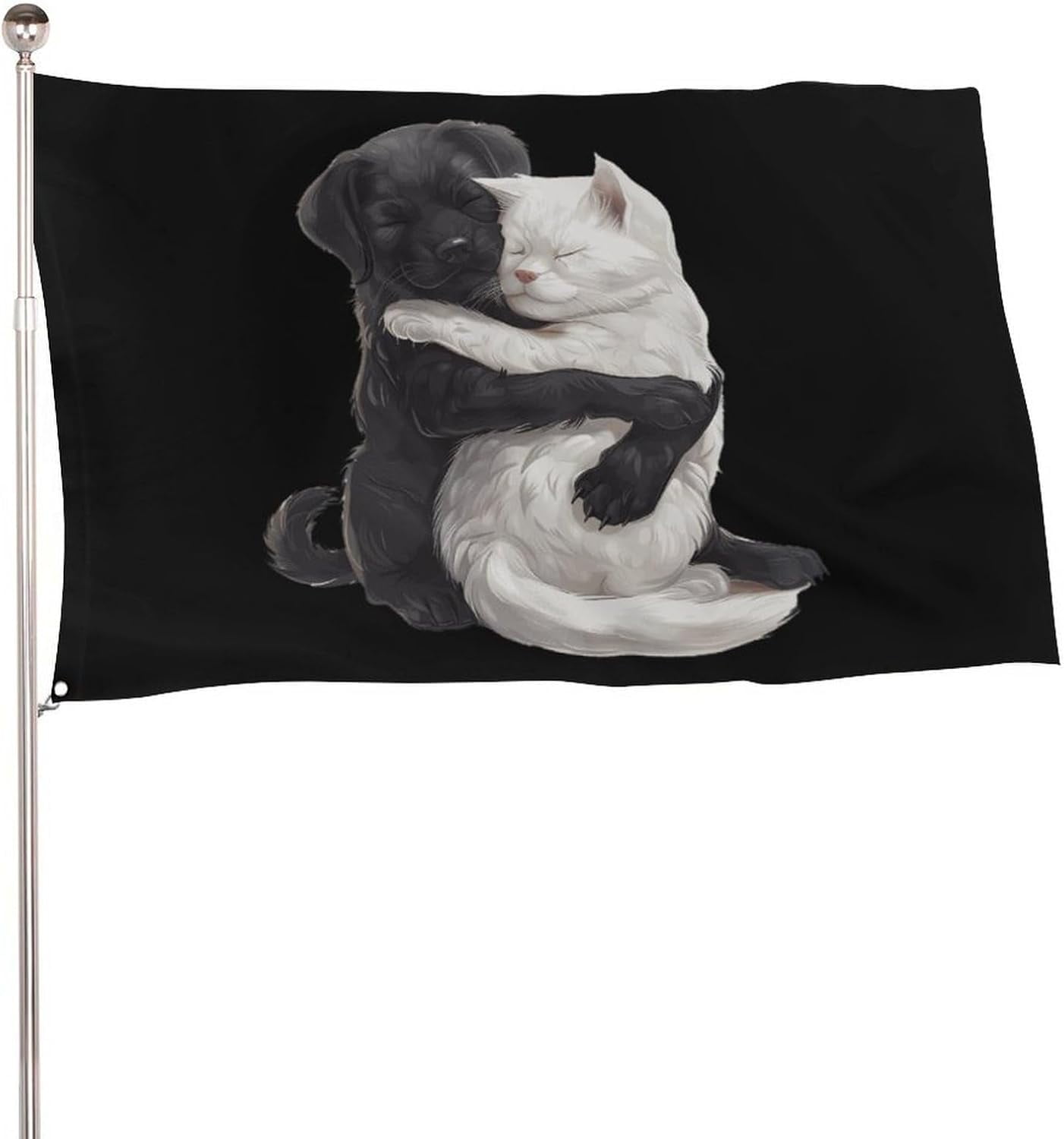 More Hugs Less Fights Printed Flag with 2 Brass Grommets Banner Funny ...