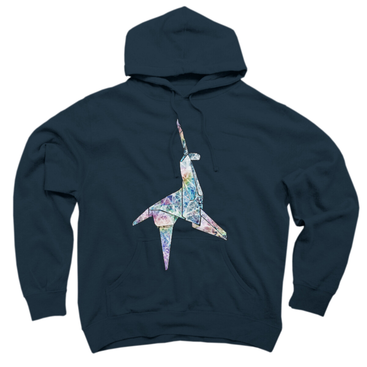 More Human Than Human Navy Blue Graphic Pullover Hoodie - Design By ...