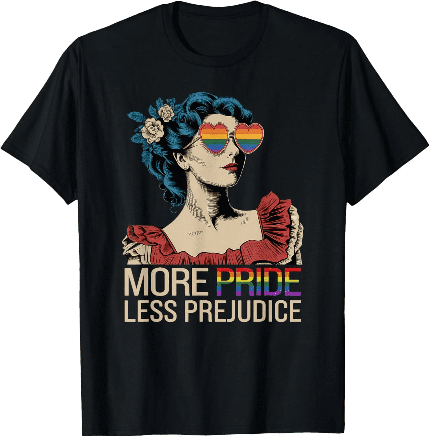 More Pride Less Prejudice Pride Month LGBTQ T-Shirt - Walmart.com